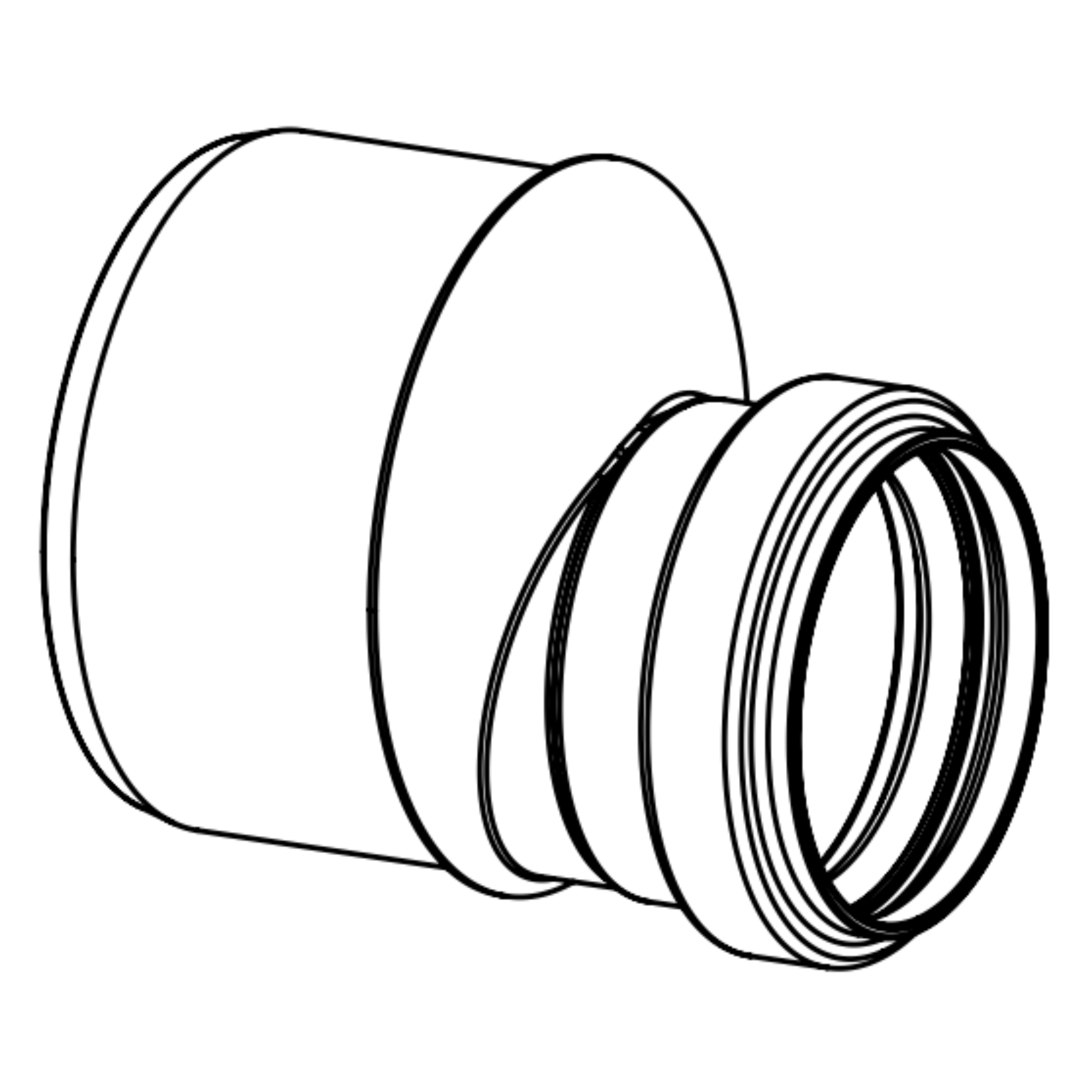 Gasketed 12" x 10" Eccentric Increaser Bushing - SDR 35 PVC ...