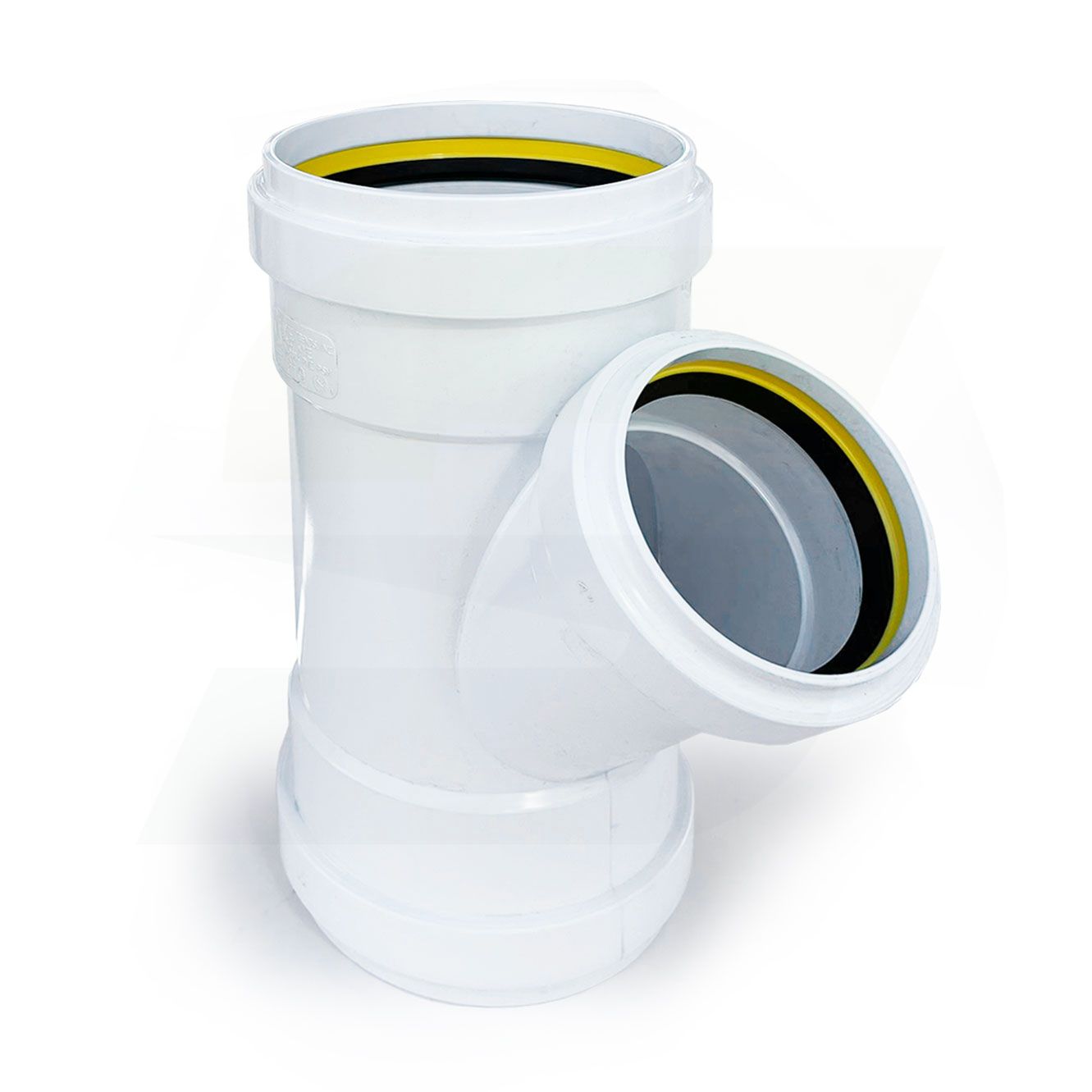 Gasketed 6" x 4" Wye Sewer Fitting - SDR 35 PVC for Drainage Systems ...