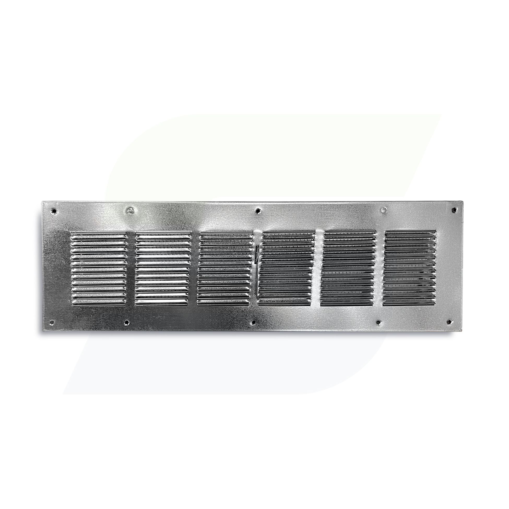 4" x 16" Louvered Foundation Vent with Screen and Damper - 28 Gauge ...