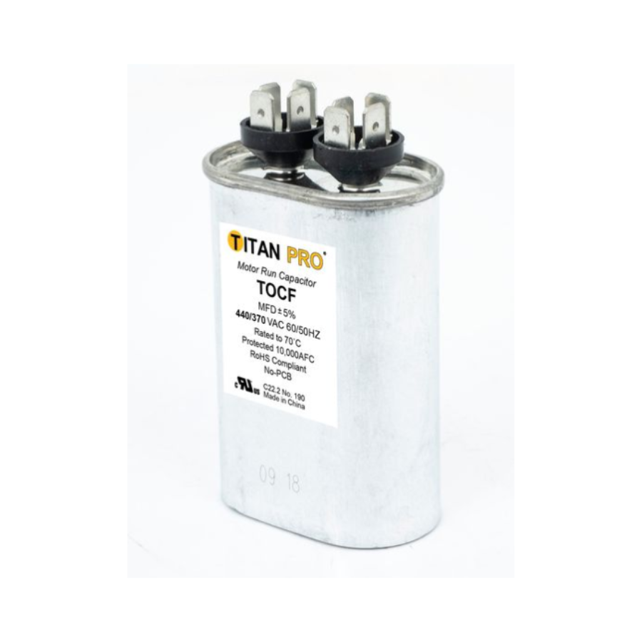 TOCF20 - TITAN PRO CAPACITOR 20 MFD 440/370V OVAL – SupplyStop.com