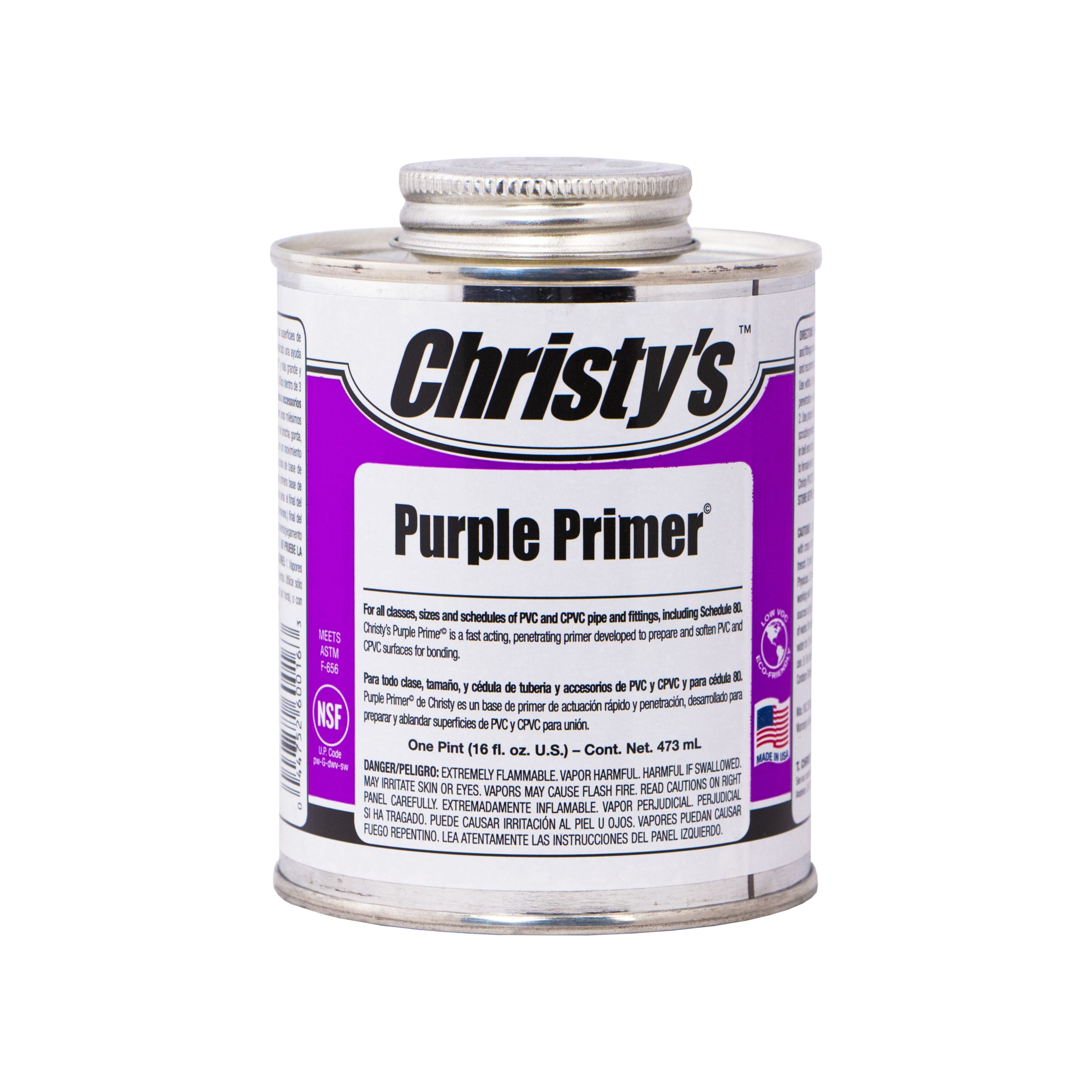 505180 - Christy's PVC / CPVC Purple Primer - 1 Pint – SupplyStop.com