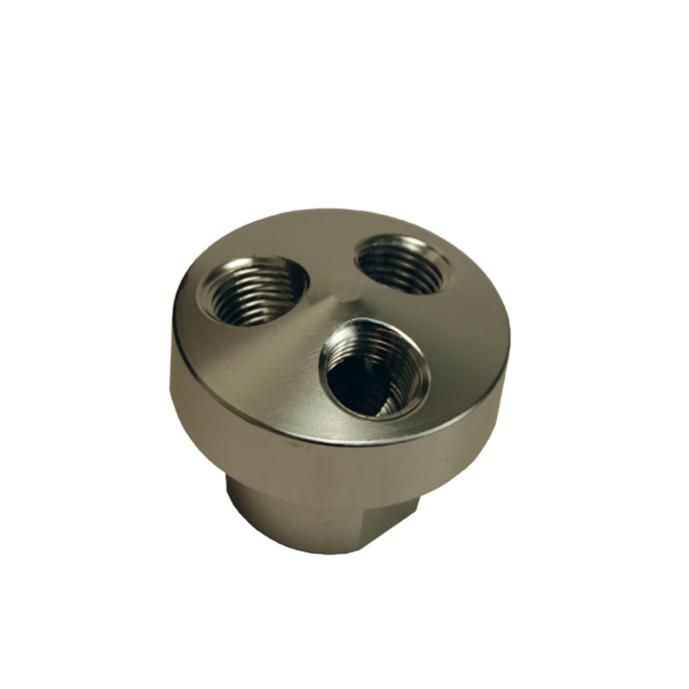 Dixon D3408 3 in 1 Manifold - 1/2" NPT Inlet 3 x 1/4" NPT Outlets ...