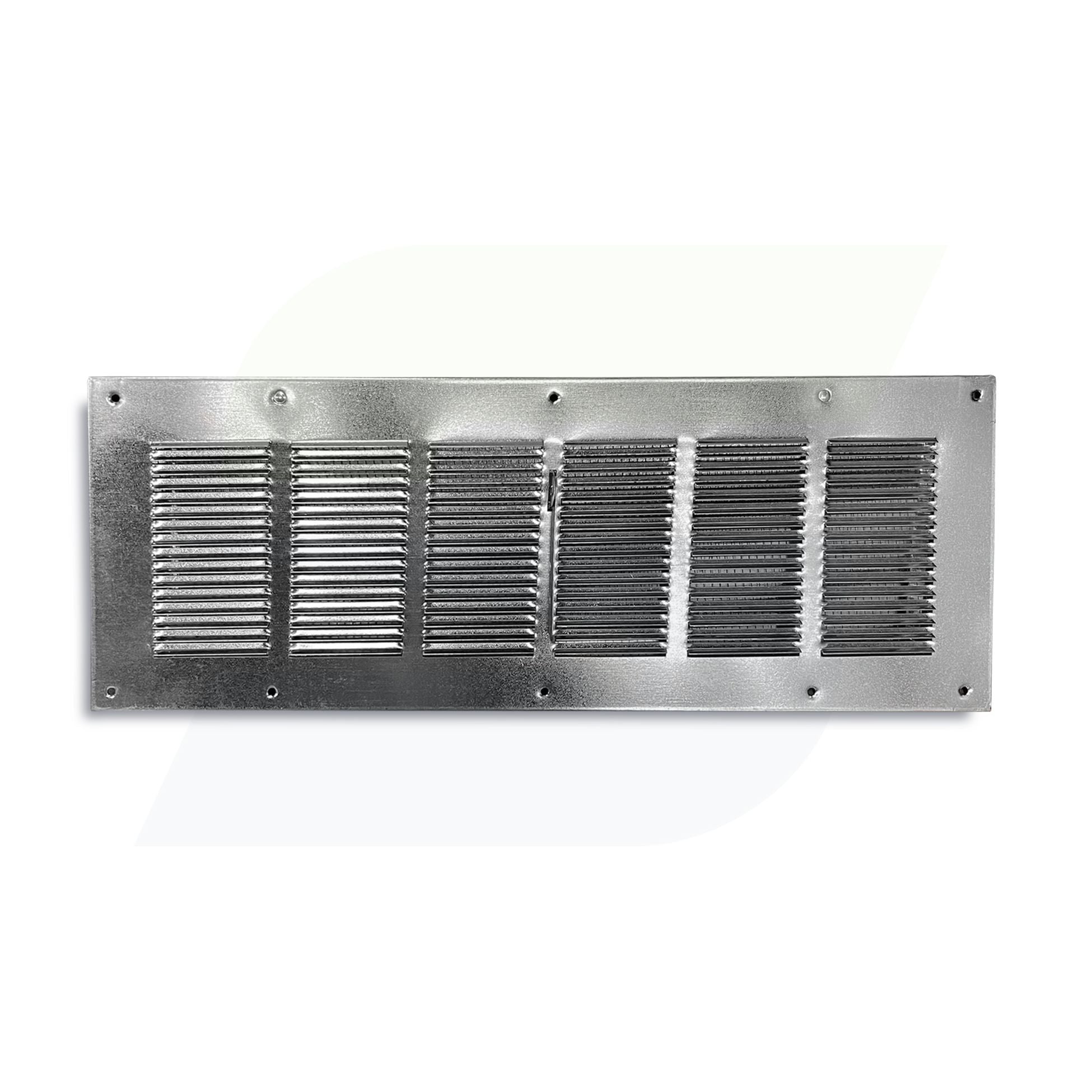 6" x 16" Louvered Foundation Vent with Screen and Damper - 28 Gauge ...