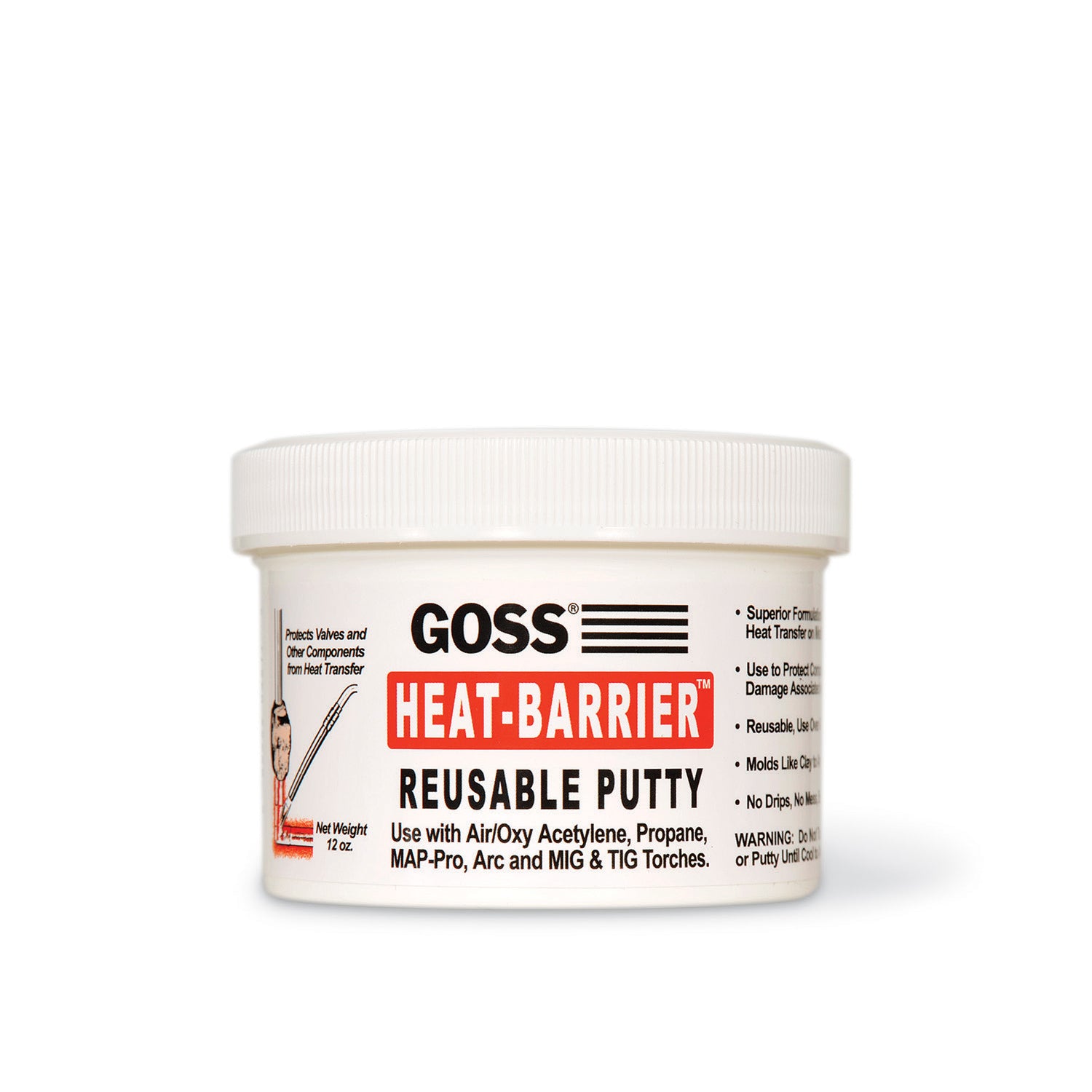 Goss G-9000 Heat Barrier Reusable Putty - 12 oz – SupplyStop.com