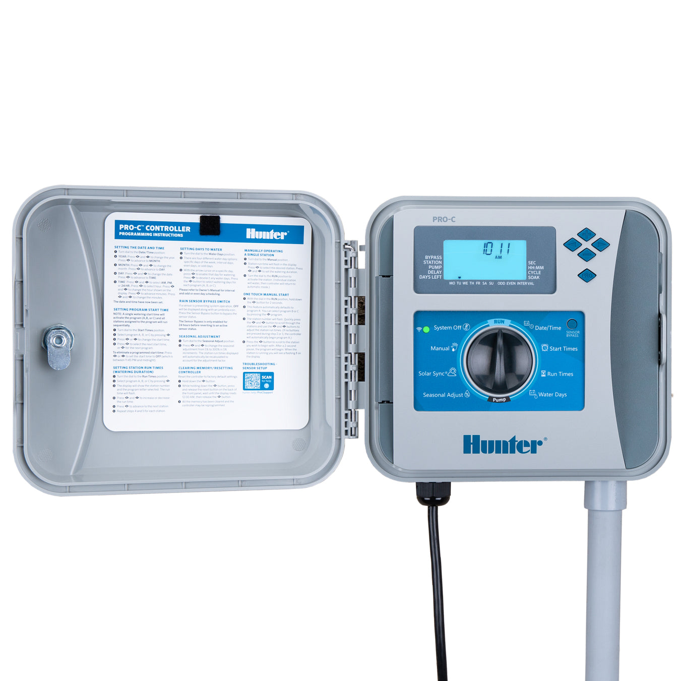 Hunter Pro-C Controller | P2C-400 | 4-Station Base Model with Cabinet ...