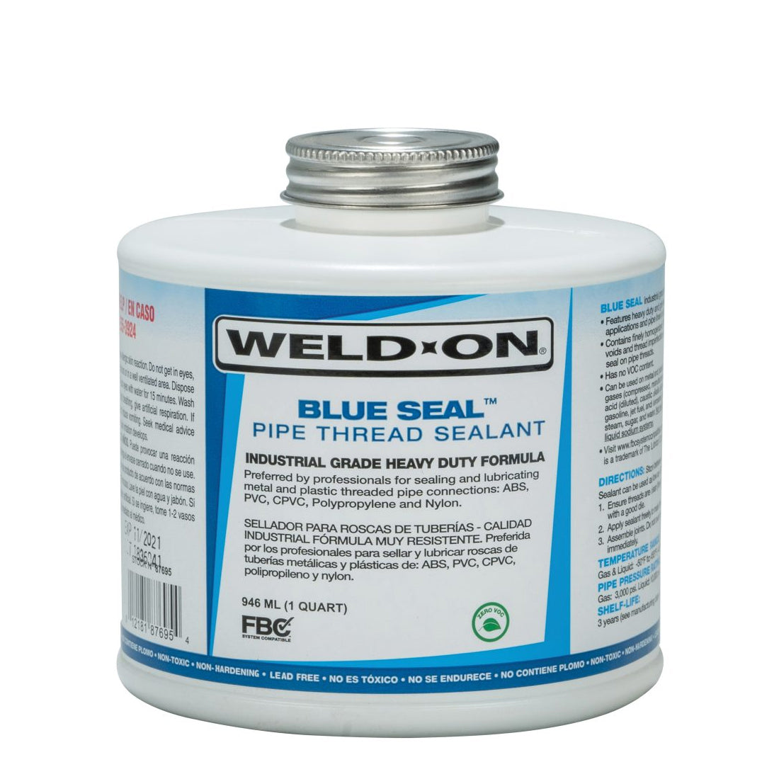 Weld-On 87695 - Blue Seal Blue Plastic and Metal Pipe Thread Sealant ...