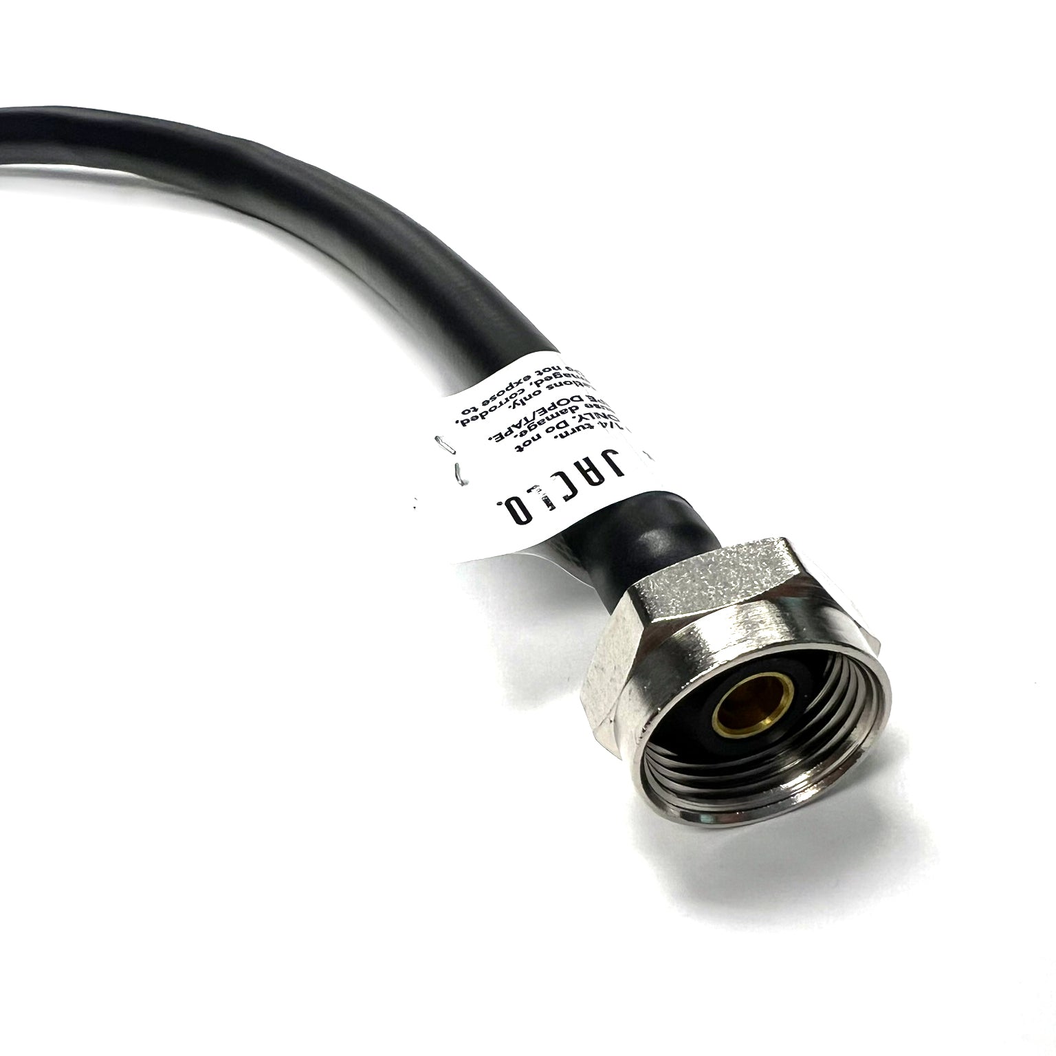 16" Black Toilet Supply Line - Decorative Stainless Steel Braided Hose ...