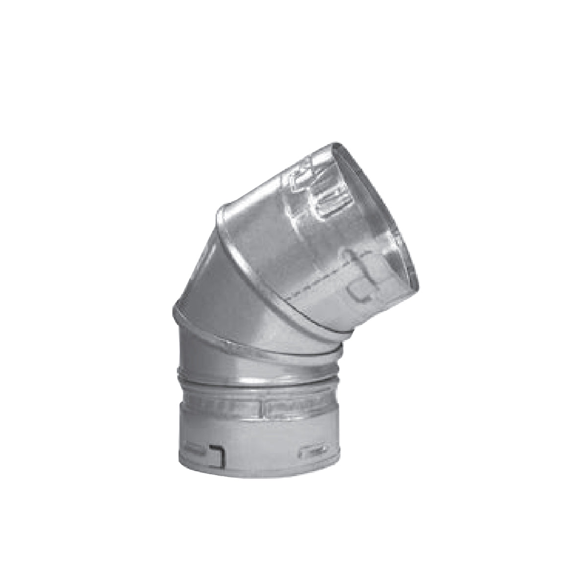 45 to 60 Degree Adjustable Type-B Gas Vent Elbow - 4" | 4M45/60 ...