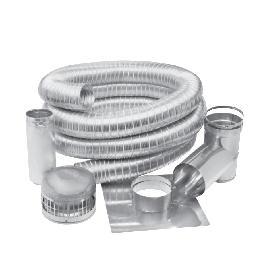 4" x 25' Flexible Stainless Steel Chimney Liner Kit | SLK0425T ...