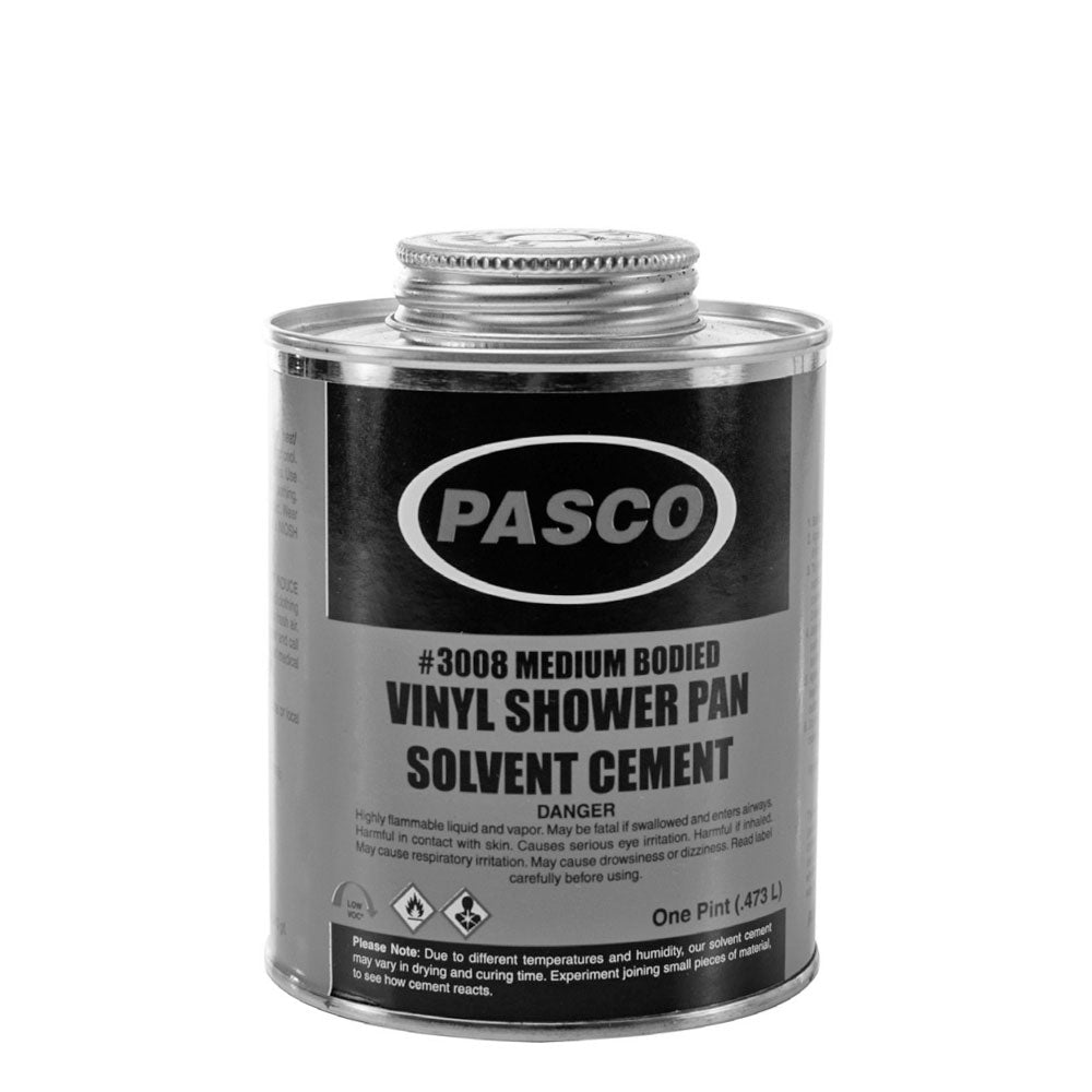 Pasco 3008 Vinyl Shower Pan Cement - 1 Pint – SupplyStop.com