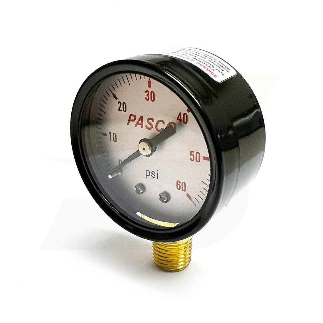 Pasco 1728 2" Pressure Gauge - 1/4" MPT - 60 PSI – SupplyStop.com