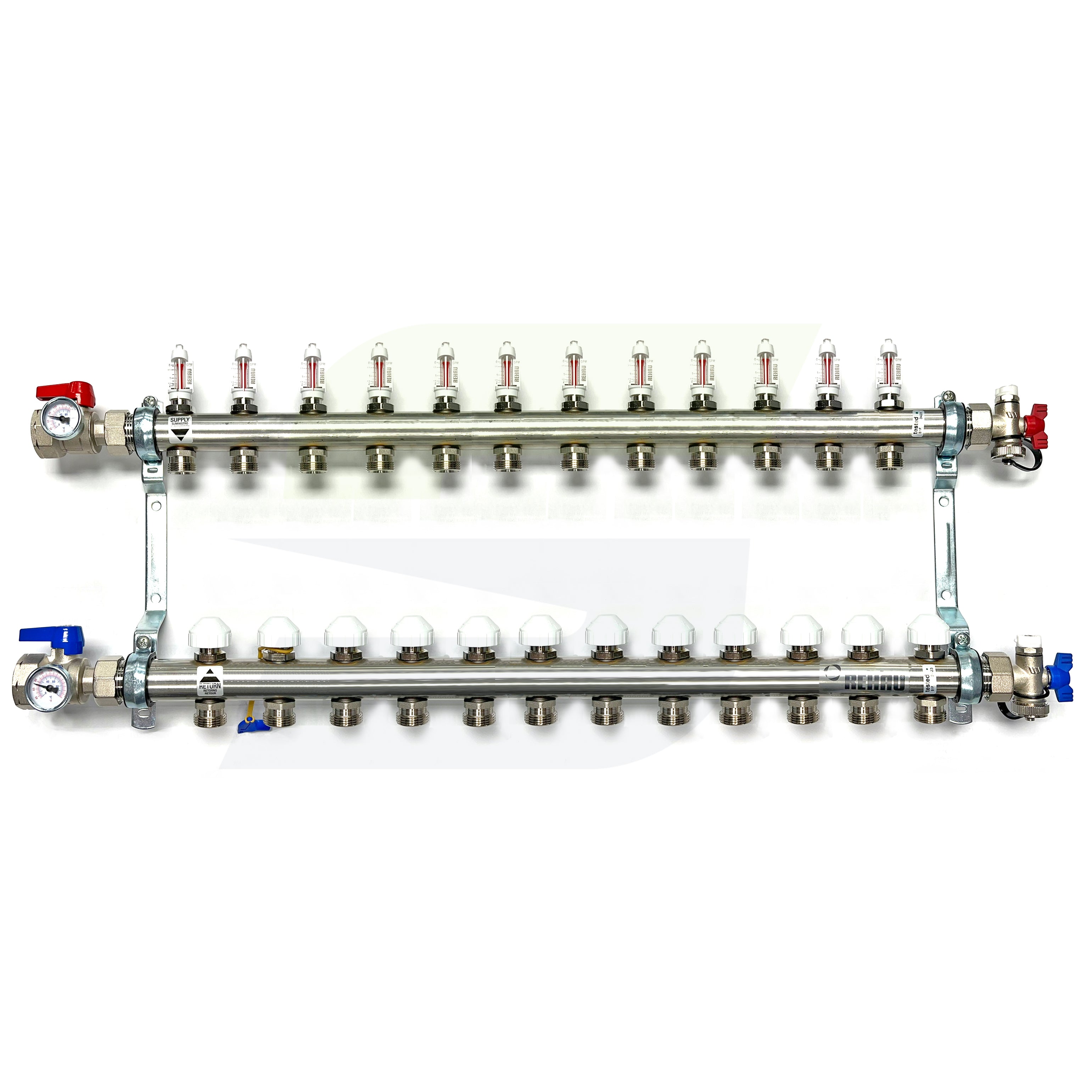 381112-001 - PRO-BALANCE 1" Stainless Steel Manifold With Gauges( stat ...