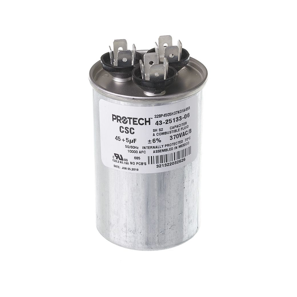 43-25133-06 - Dual Round Capacitor - 45/5 UF - 370V – SupplyStop.com