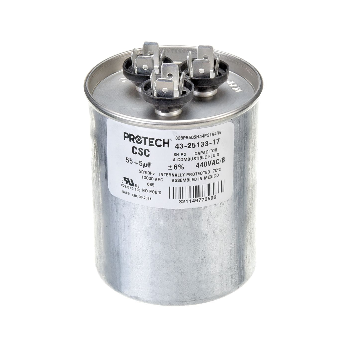 43-25133-17 - Dual Round Capacitor - 55/5 UF - 440V – SupplyStop.com