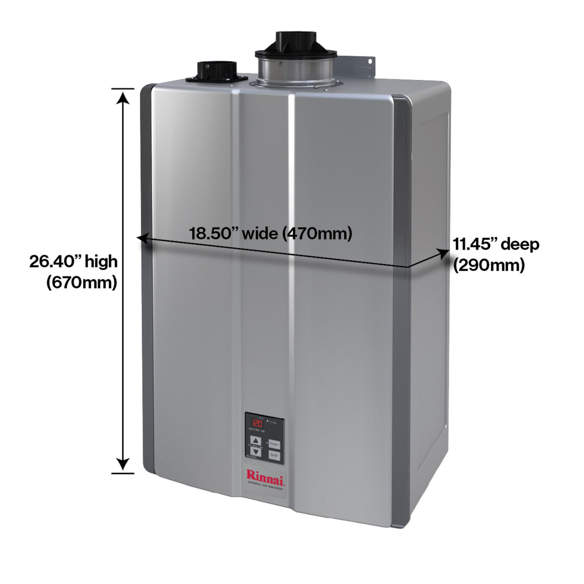 Rinna RU199IN 199,000 BTU Super High Efficiency NG Tankless Water ...