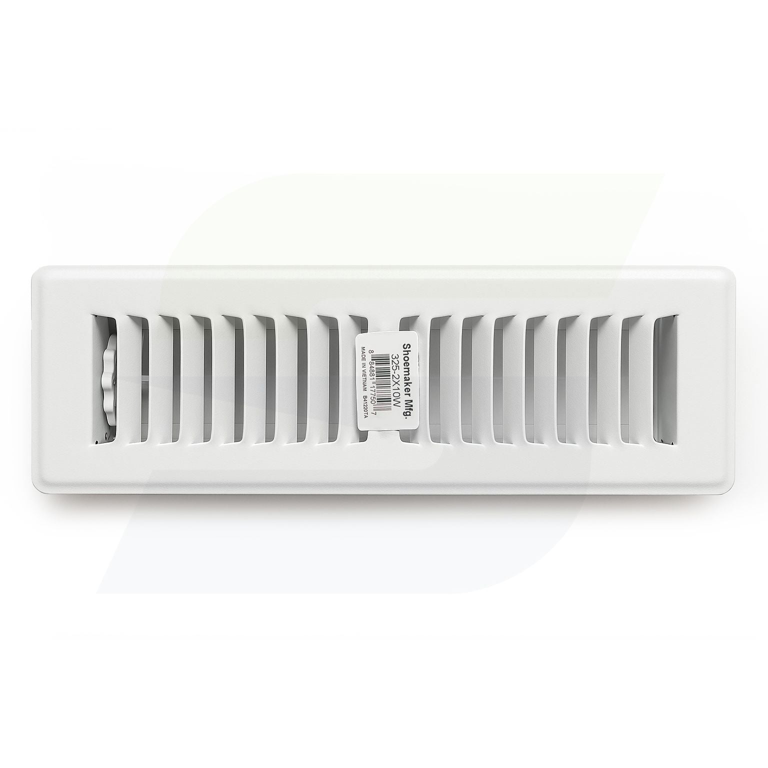 325 Series - 2" x 10" Heavy Gauge Stamped Deluxe Floor Register in Whi ...