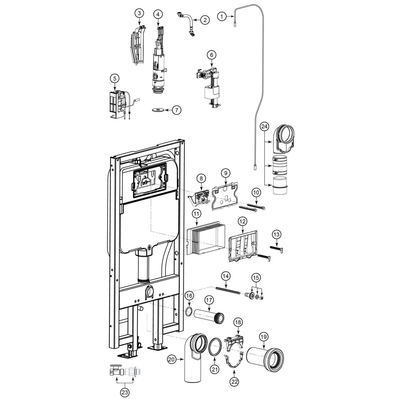 THU478-A - Auto Flush Unit for In-wall Tank WT174M – SupplyStop.com