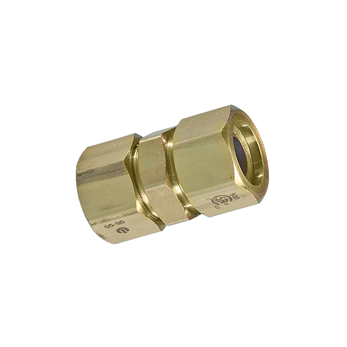 FGP-CPLG-500 - AutoFlare Brass Coupling for TracPipe and CounterStrike – SupplyStop.com