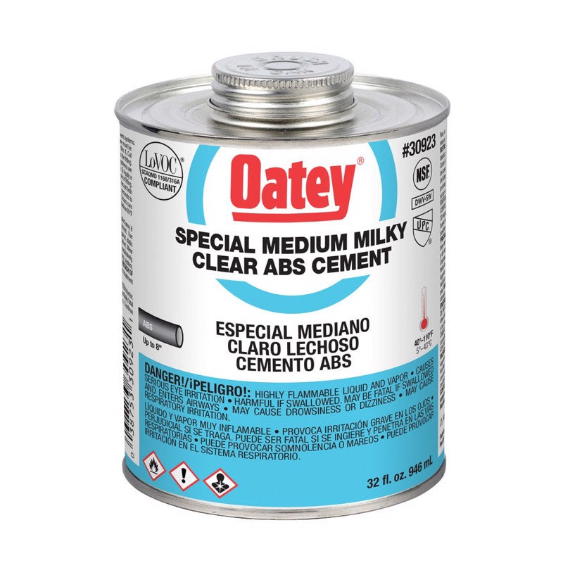 Oatey 30923 - ABS Medium Body Special Milky Clear Cement, 32 oz ...
