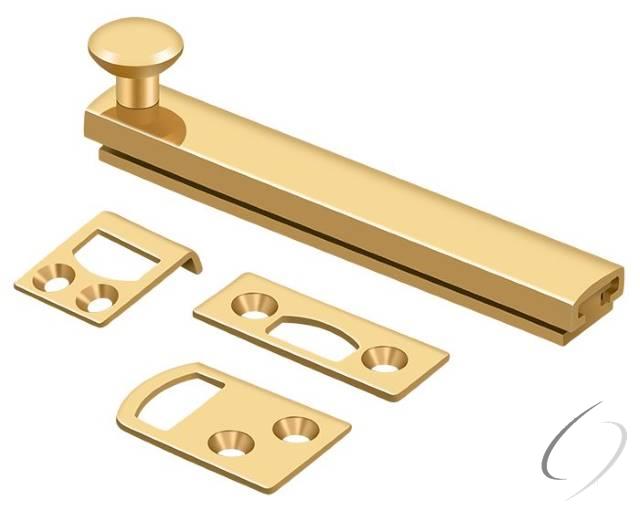 4SBCS003 4" Surface Bolt; Concealed Screw; Heavy Duty; Lifetime Brass ...