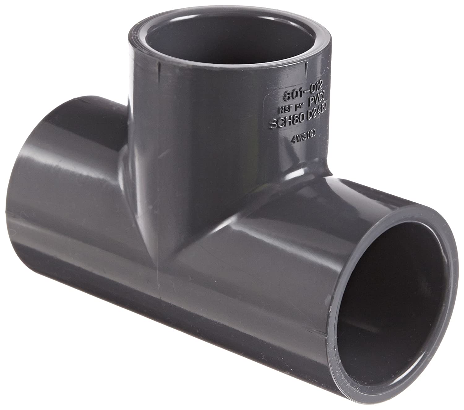 801-012 - PVC Pipe Fitting, Tee, Schedule 80, 1-1/4" Socket ...