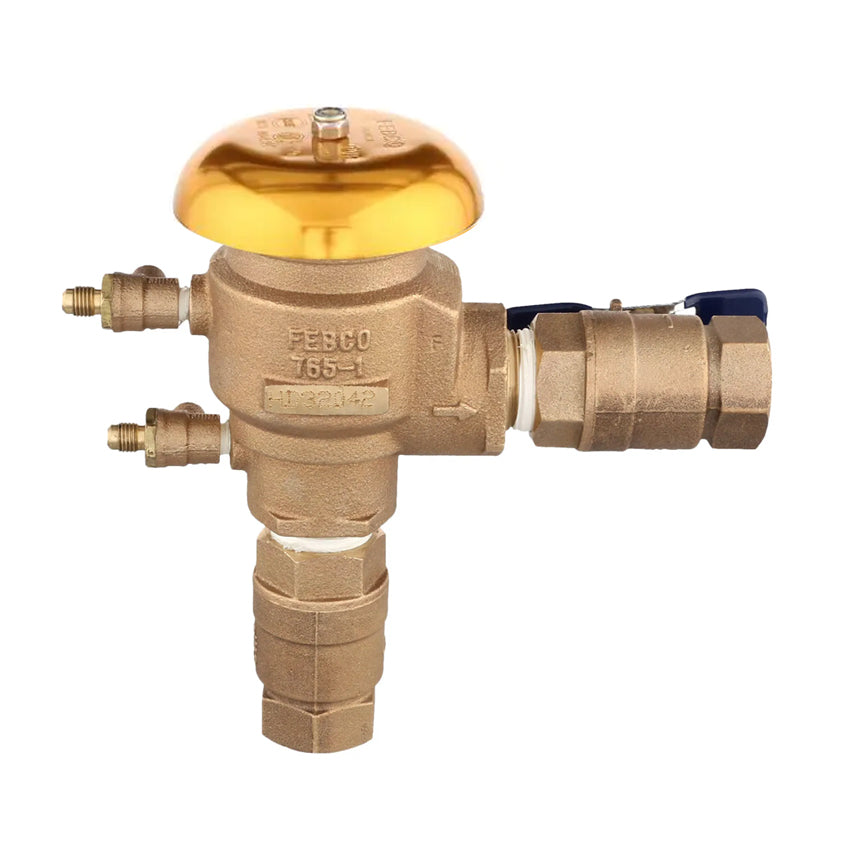 765 - Bronze Pressure Vacuum Breaker Backflow Preventer, Quarter Turn ...