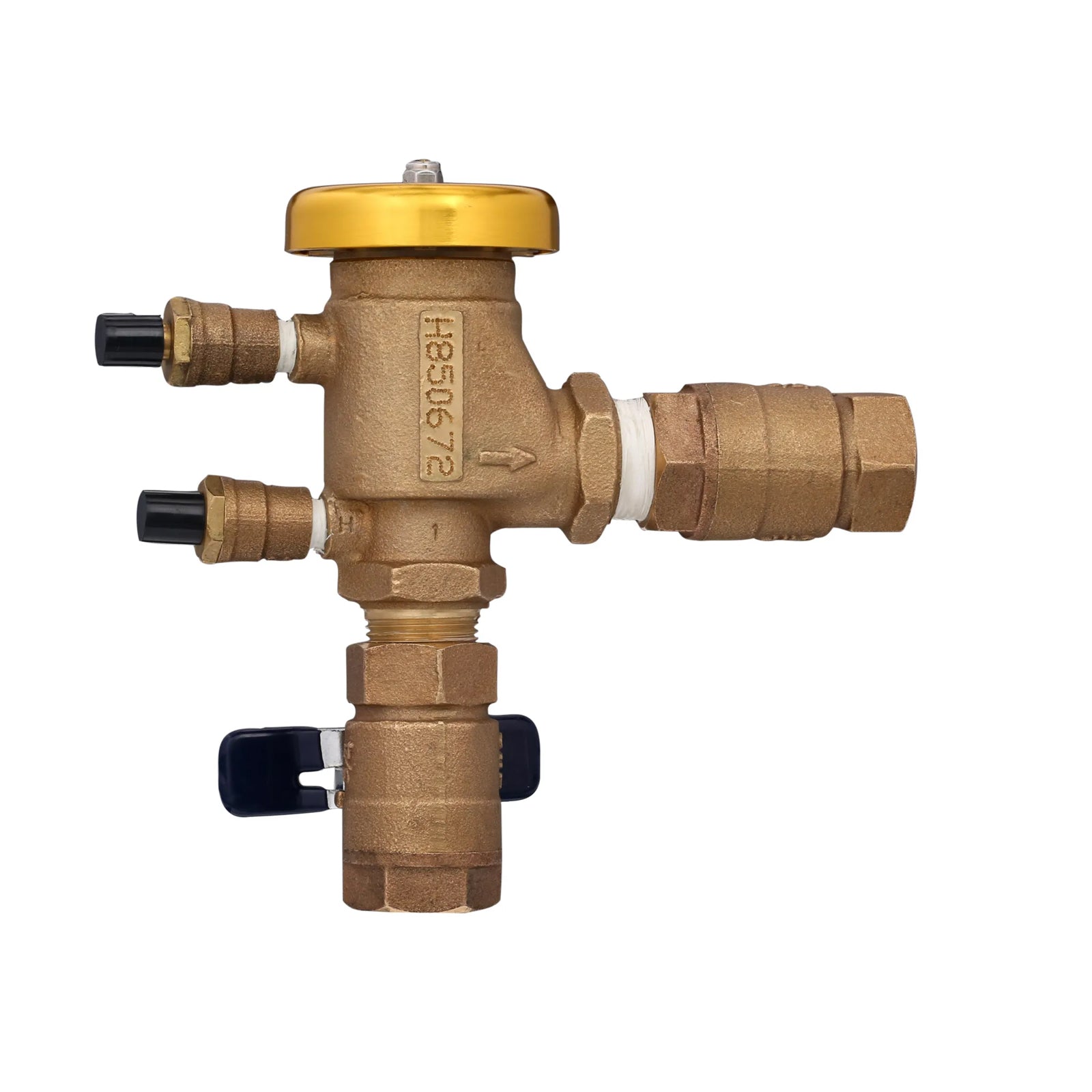 765 - Bronze Pressure Vacuum Breaker Backflow Preventer, Quarter Turn ...