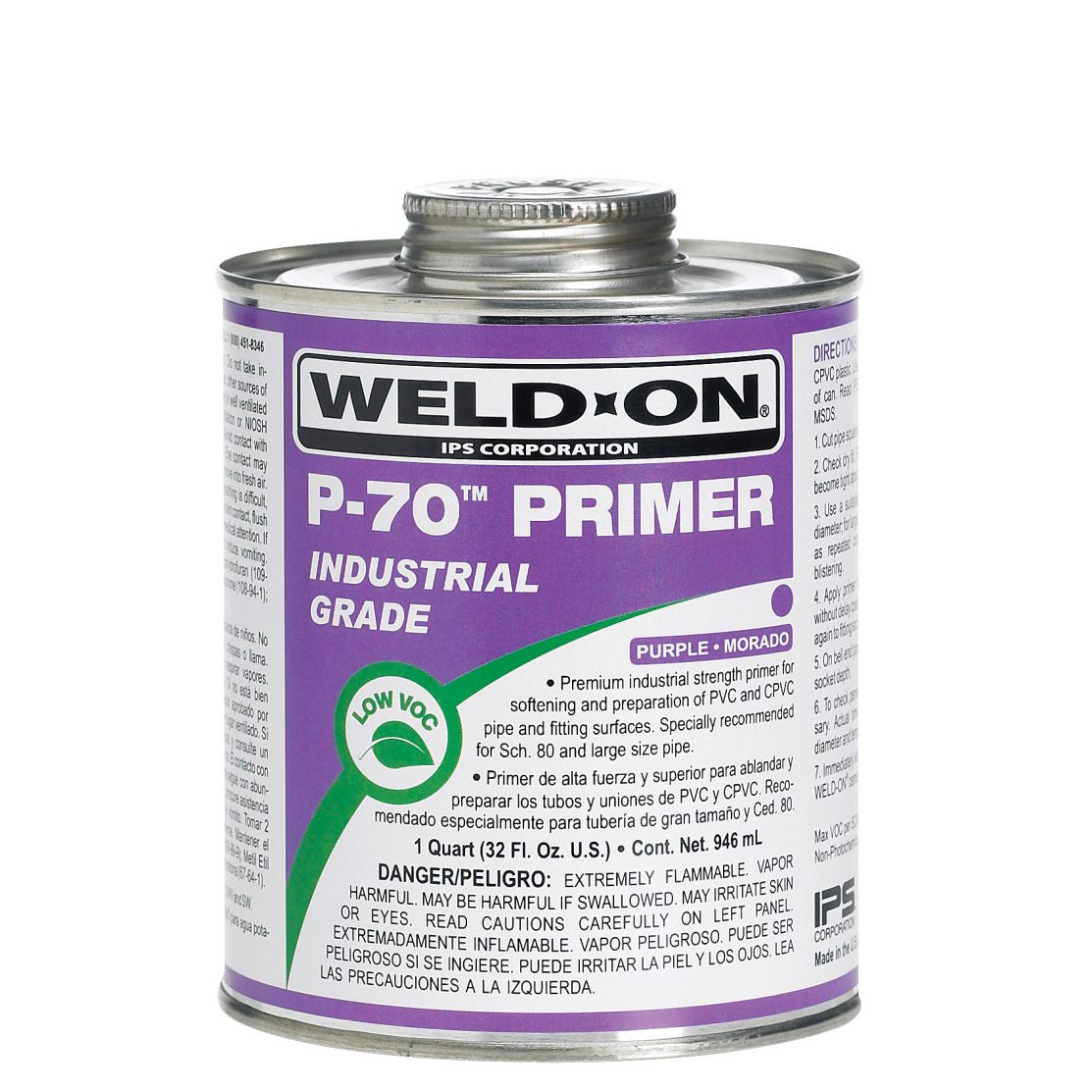 Weld-On 10223 - P-70 PVC & CPVC Purple Primer - 1 Quart – SupplyStop.com