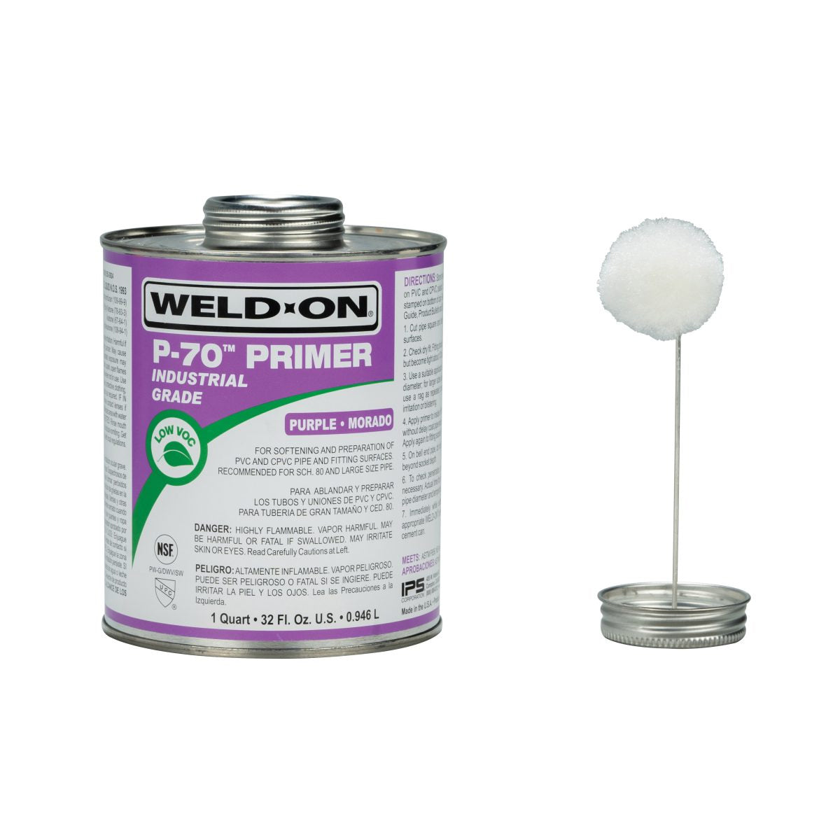Weld-On 10223 - P-70 PVC & CPVC Purple Primer - 1 Quart – SupplyStop.com