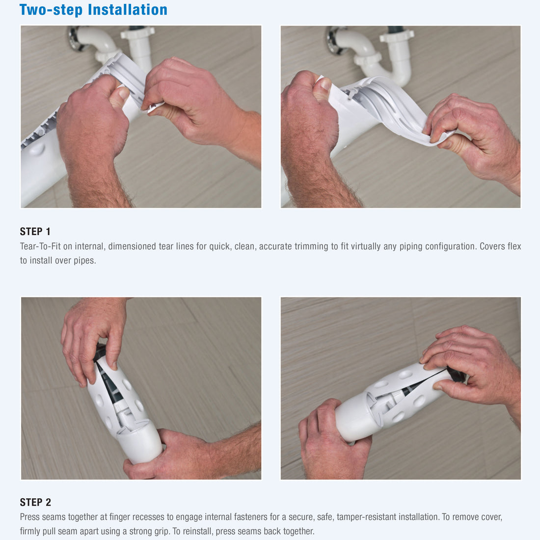 Truebro Lav Guard 2 Undersink Piping Covers - P-Trap + 2 Angle Valve a ...