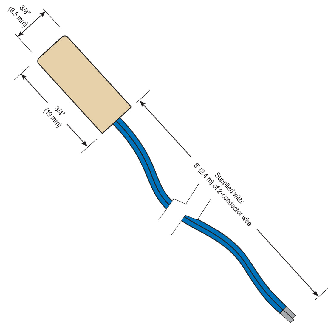 Tekmar 082 - Universal Temperature Sensor, 8 Ft Wire – SupplyStop.com