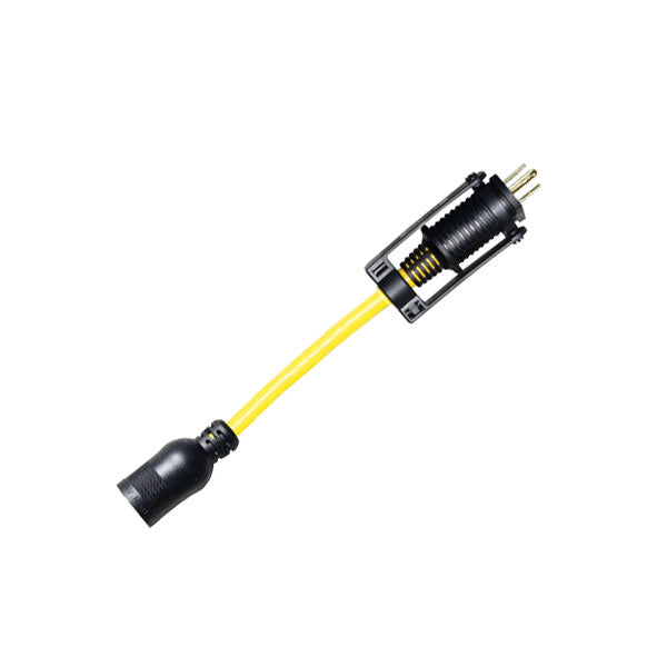 04-00093 - 12/3 STW U-Ground Plug to Locking Connector - 12 Gauge - 1 ...