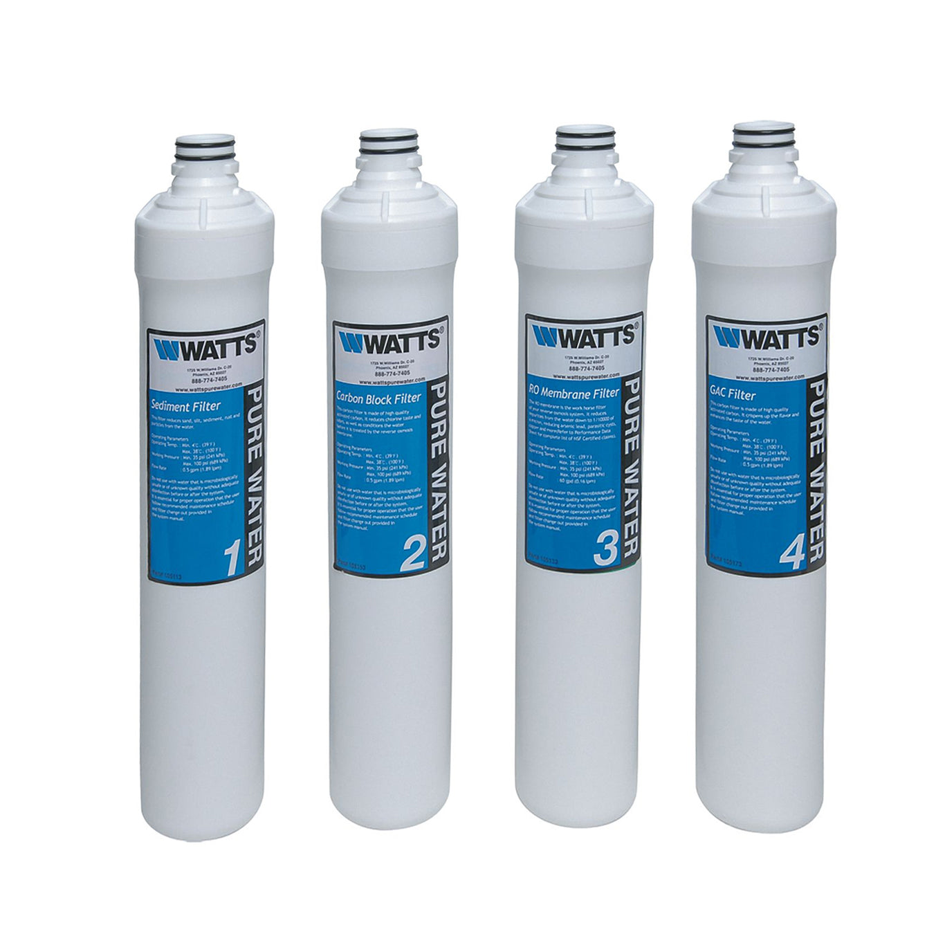 7100117 - PWROKC4 Replacement Filters for Kwik-Change Reverse Osmosis ...