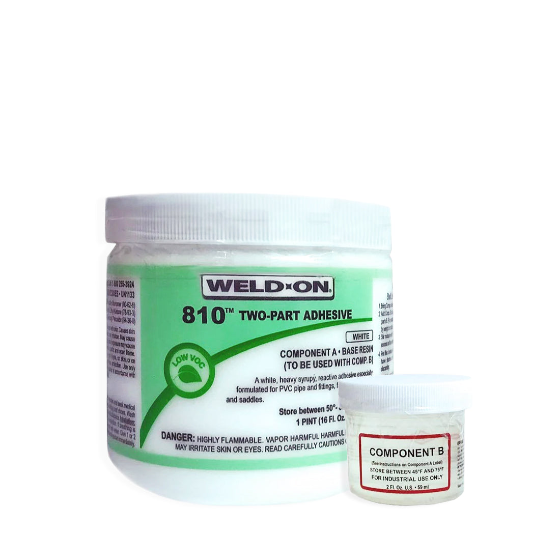 Weld-On 810 Two-Part Repair & Fabrication Adhesive | 1 Pint - 10812 ...